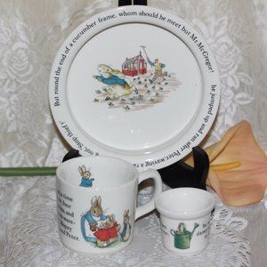 Wedgwood | Dining | Wedgwood Beatrix Potter Peter Rabbit 3 Piece Set ...